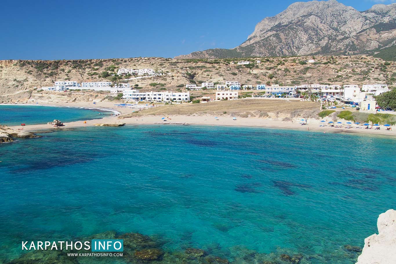 Guide to Kato Lefkos west beach in Karpathos with photos