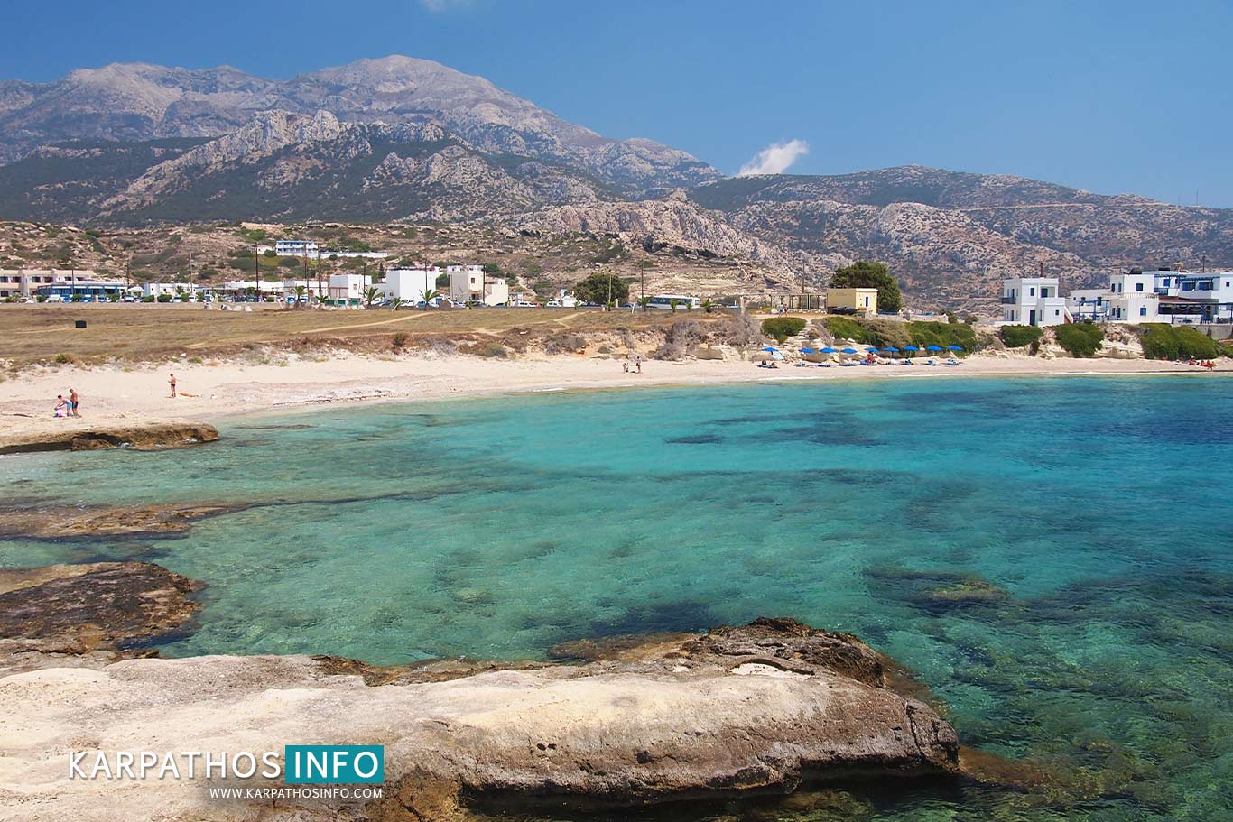 Guide to Kato Lefkos west beach in Karpathos with photos