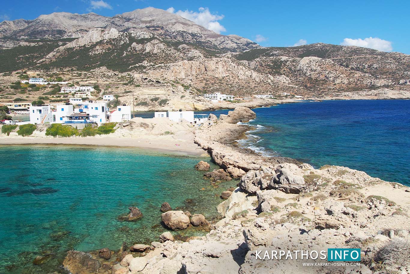 Guide to Kato Lefkos west beach in Karpathos with photos